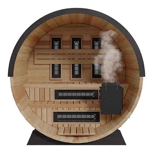 Finnmark FD-7 Thermo-Aspen Combination Barrel Sauna | 4 Person — Sauna ...